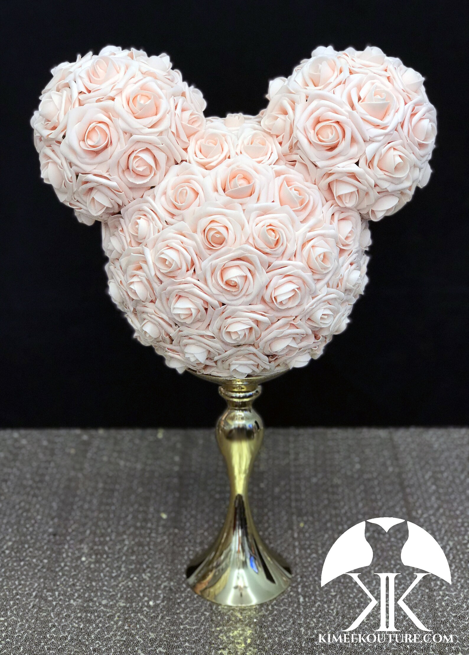 LARGE Pink Blush MICKEY. Mickey Flower Ball. MINNIE Flower - Etsy