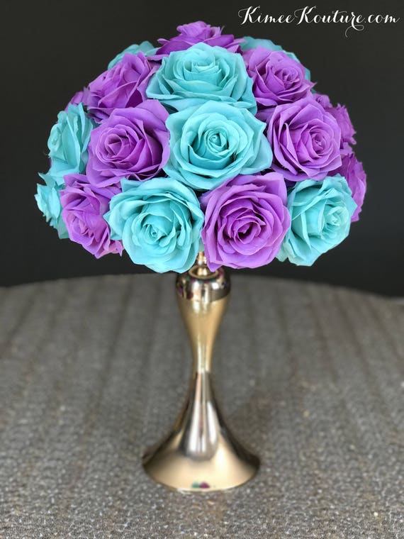 Pink Purple And Turquoise Centerpieces Purple Orange And Turquoise
