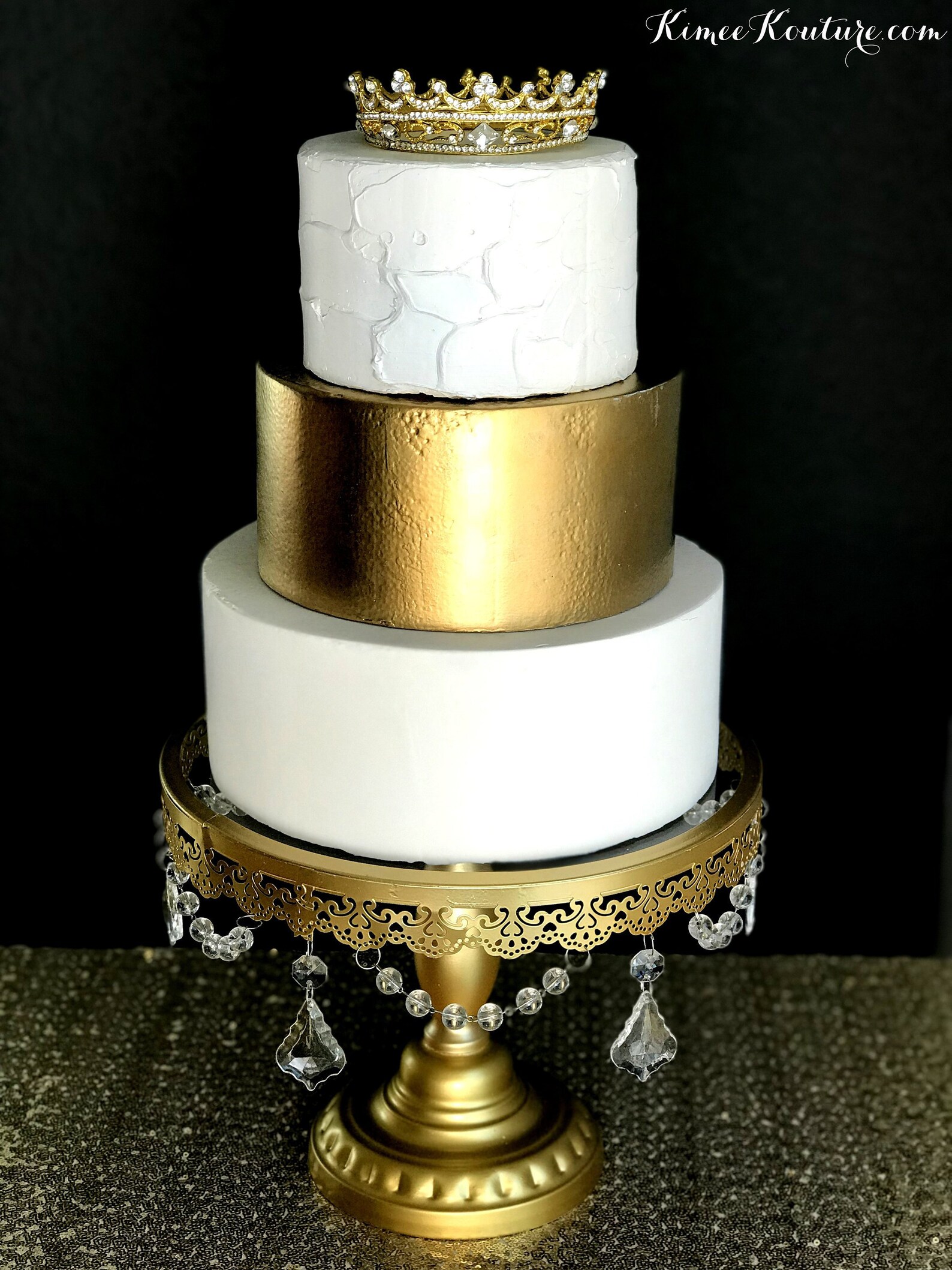 RHINESTONE CROWN Cake Topper. Gold CROWN. Crown Cake Topper. - Etsy