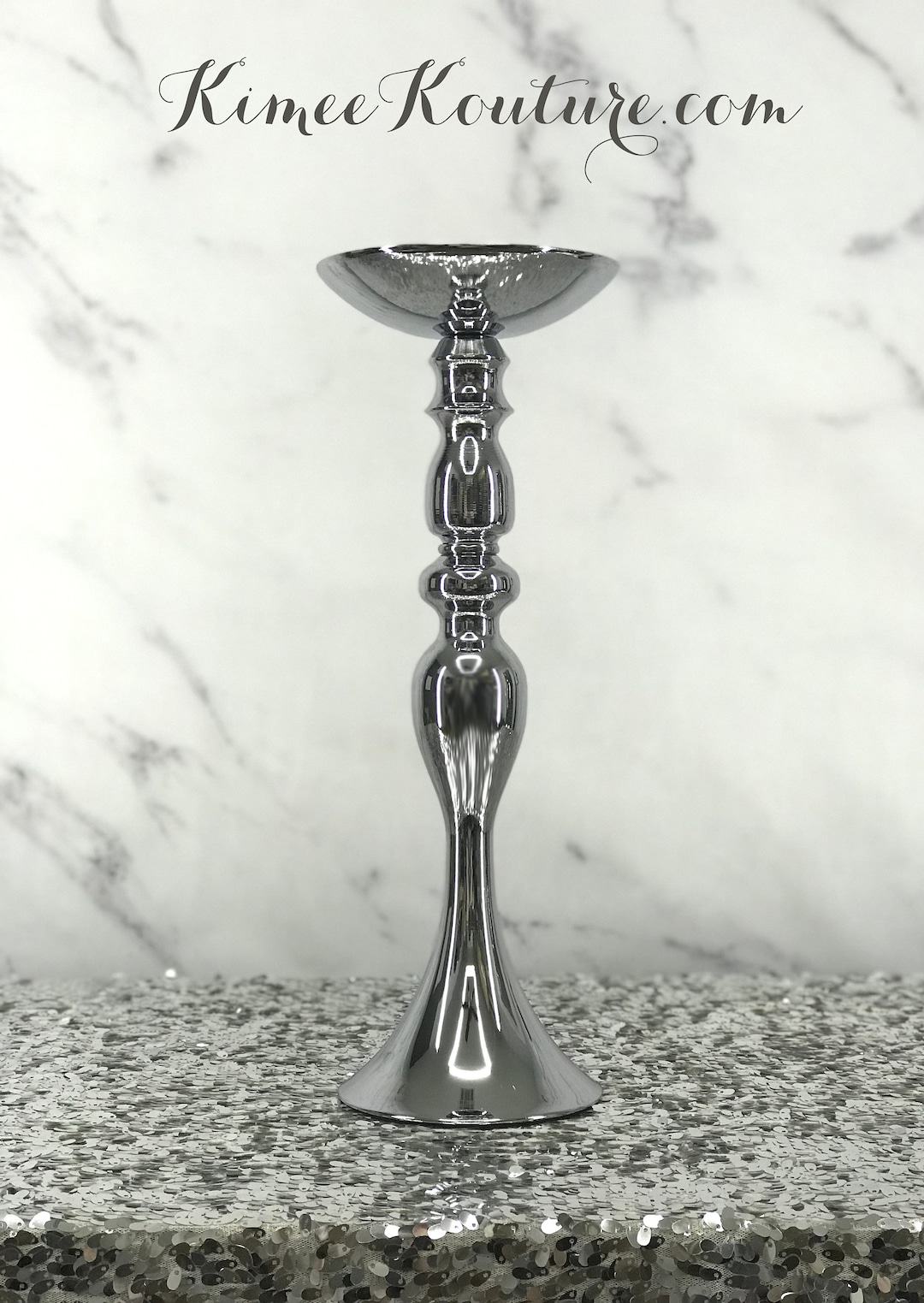 SILVER CENTERPIECE STAND. Silver Candle Holder. Silver Wedding ...