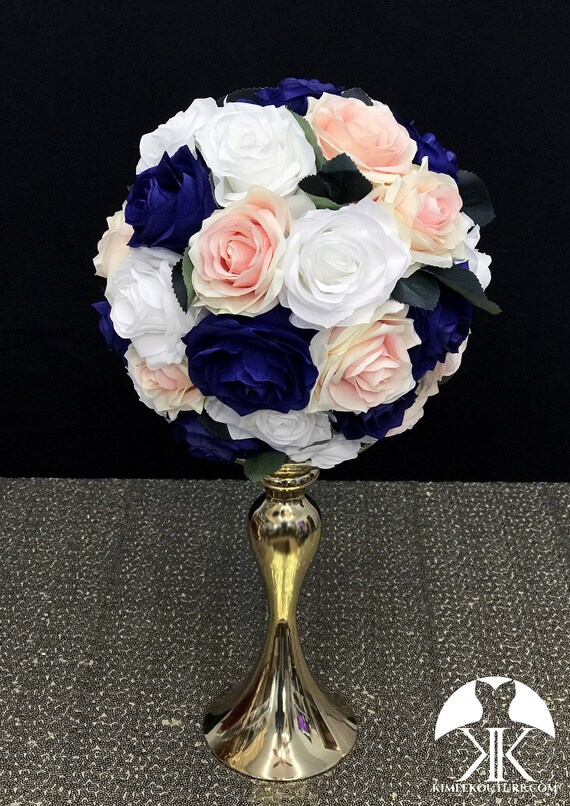 Navy And Pink Centerpieces