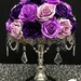 PURPLE, DUSTY Lavender & LAVENDER Rose Arrangement. Wedding Centerpiece ...