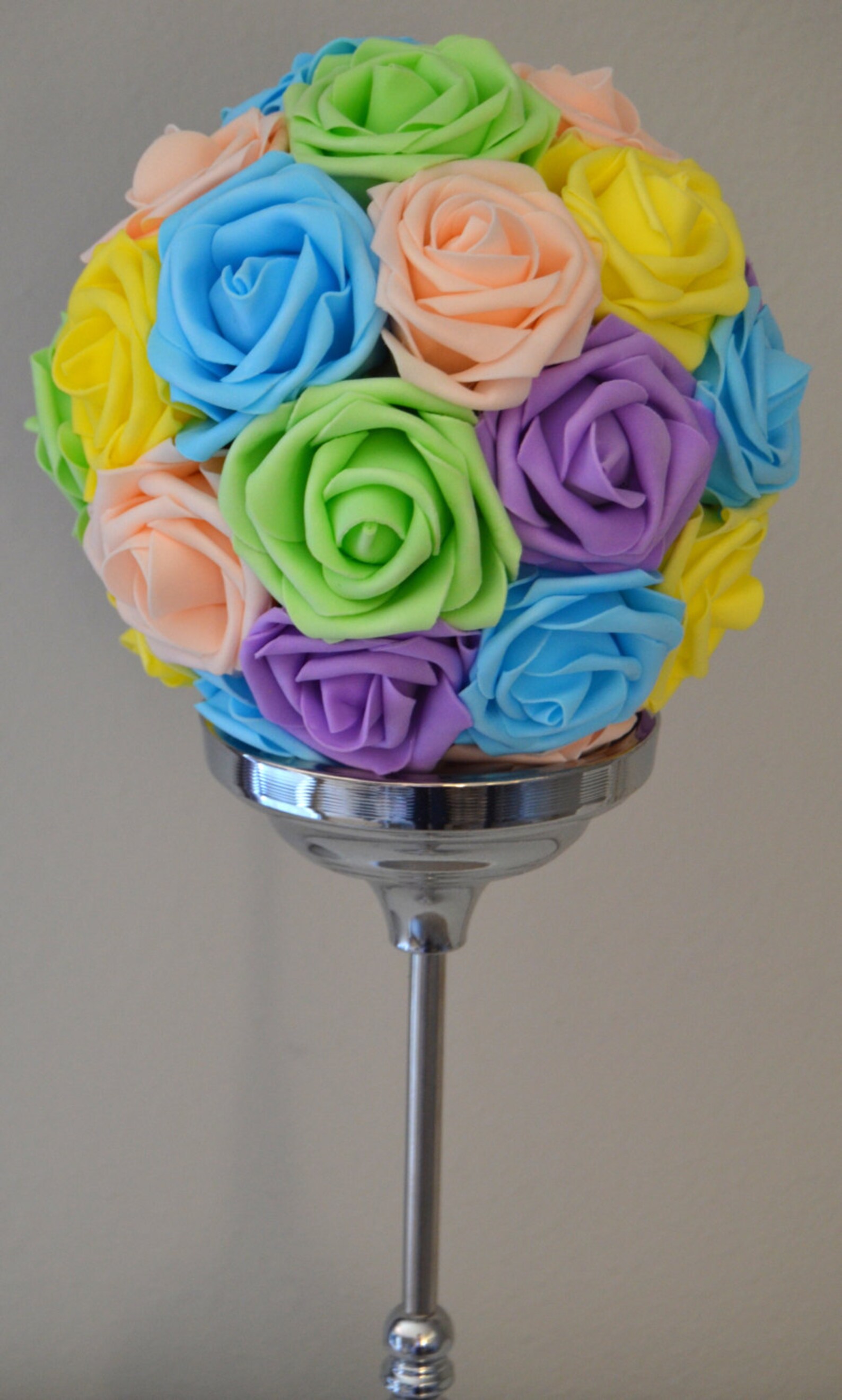 PASTEL COLORS Flower Ball RAINBOW Flower Ball Pomander - Etsy