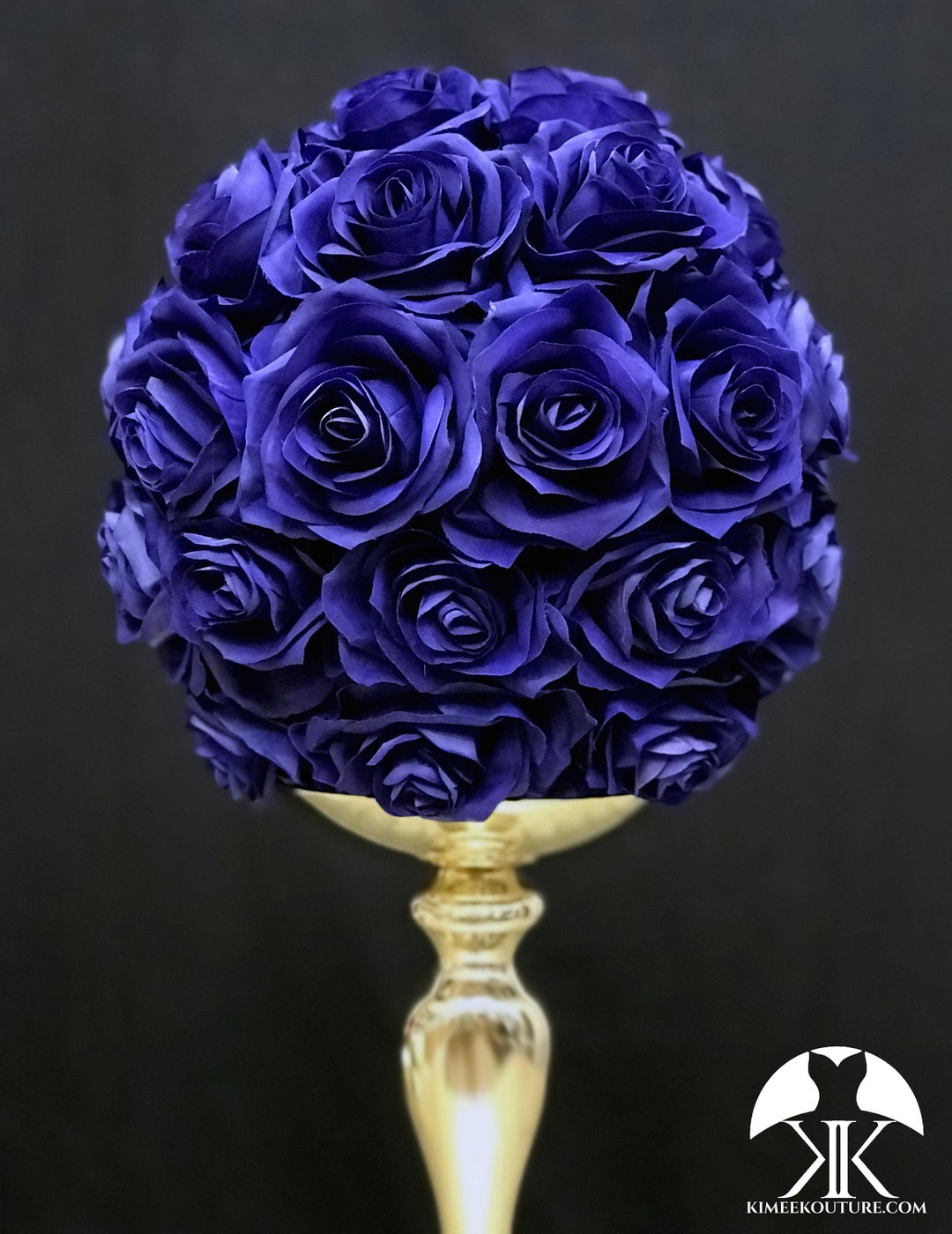 ROYAL BLUE Rose Ball. Royal Blue Flower Ball. Royal Blue Pomander ...