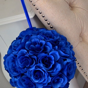 ROYAL BLUE Flower Ball. Royal Blue Wedding Centerpiece. Royal Blue ...