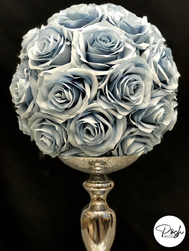DUSTY BLUE Rose Ball. Dusty Blue Centerpiece. Dusty Blue - Etsy