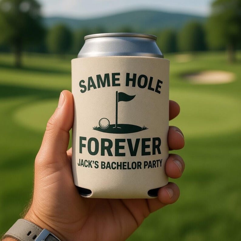 Bachelor Party Golf Themed Can Cooler Favors Bulk | Personalized Same ...
