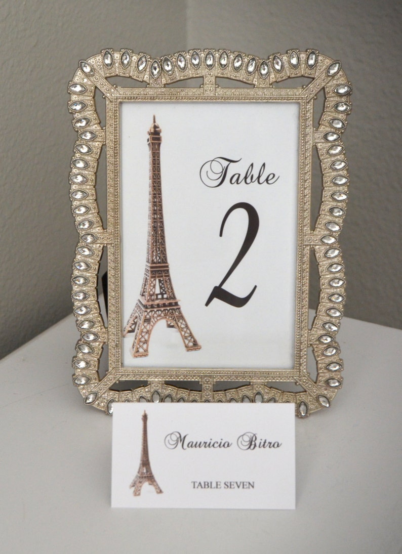 SET OF 5 Eiffel Tower Table Numbers. Parisians Theme Decor. | Etsy