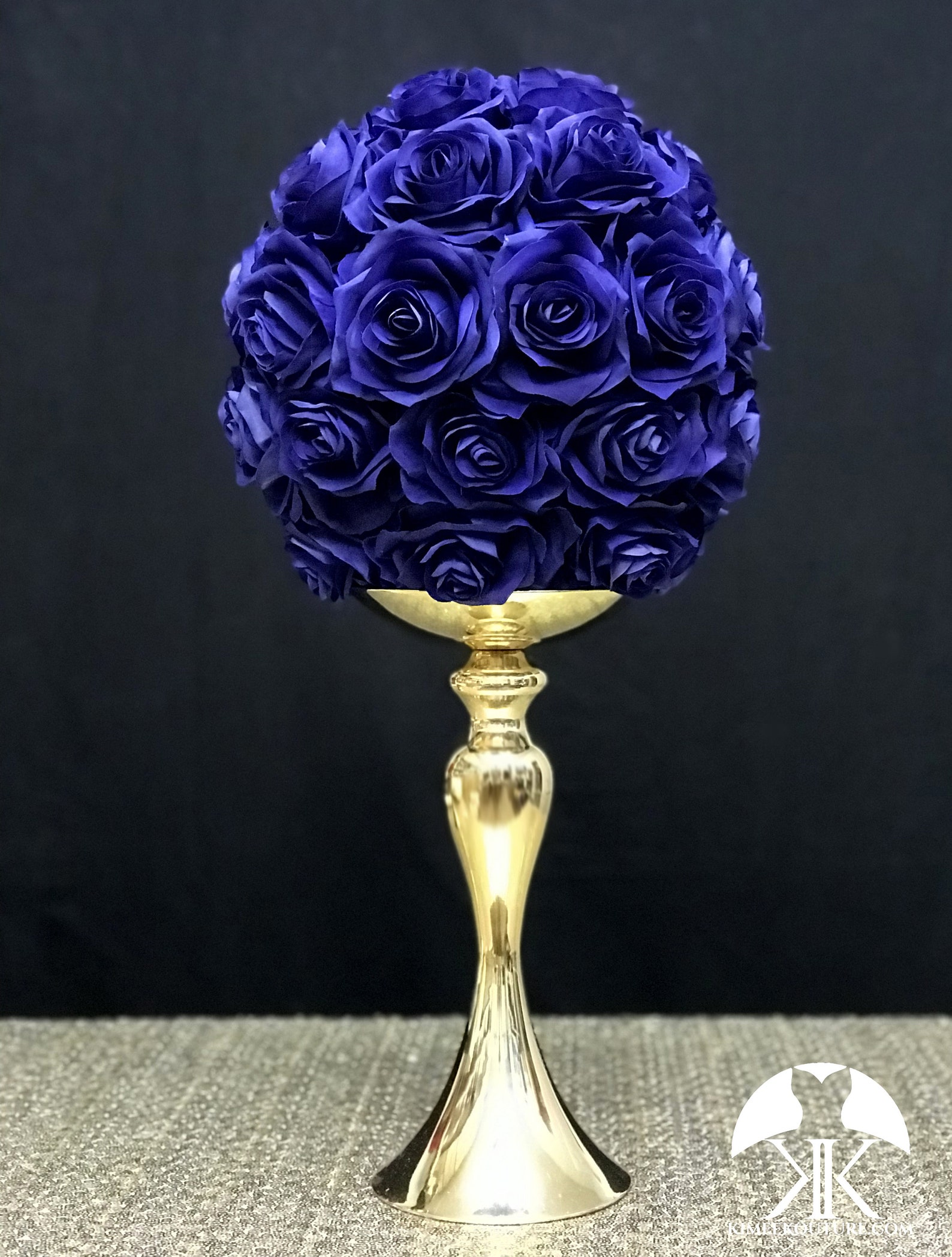 ROYAL BLUE Rose Ball. Royal Blue Flower Ball. Royal Blue Pomander ...