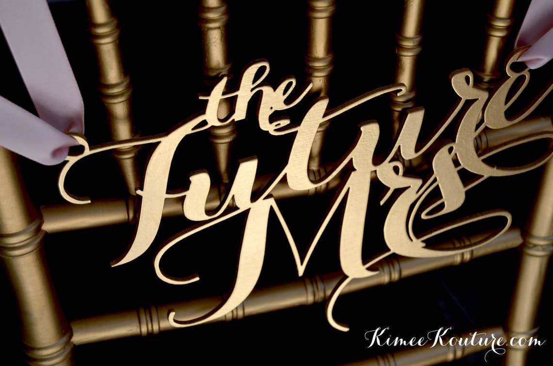 GOLD the Future Mrs Sign. Engagement Party Sign. Bridal Shower - Etsy