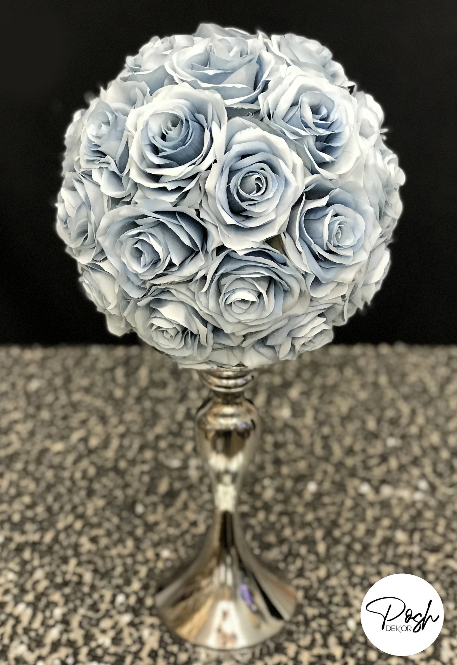 DUSTY BLUE Rose Ball. Dusty Blue Centerpiece. Dusty Blue - Etsy