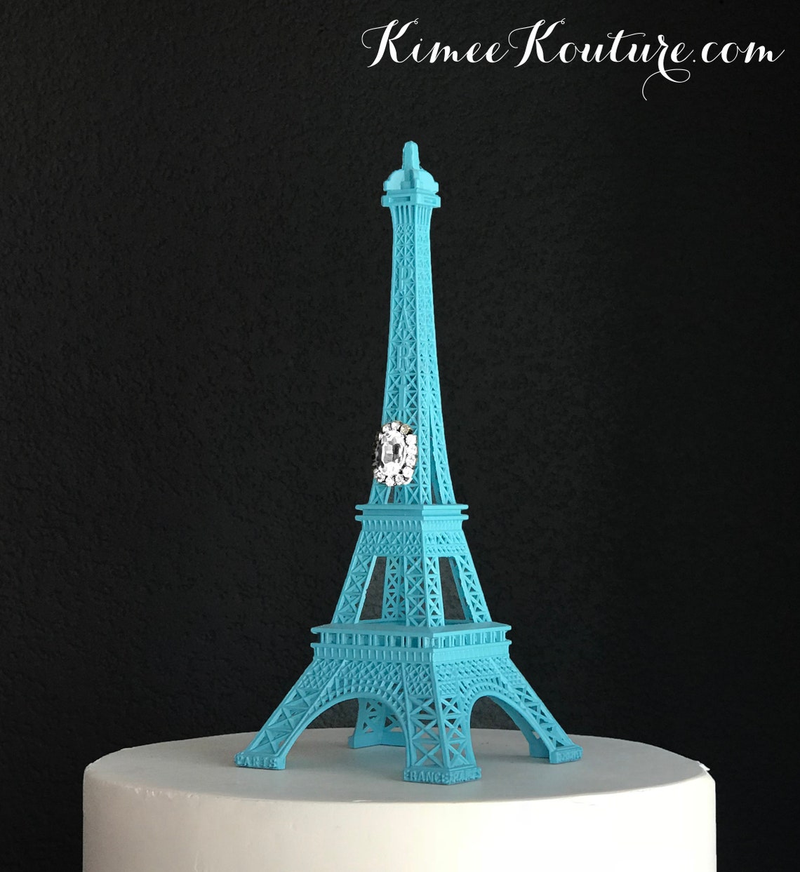 EIFFEL Tower Cake Topper With Rhinestone BROOCH. Paris Wedding | Etsy