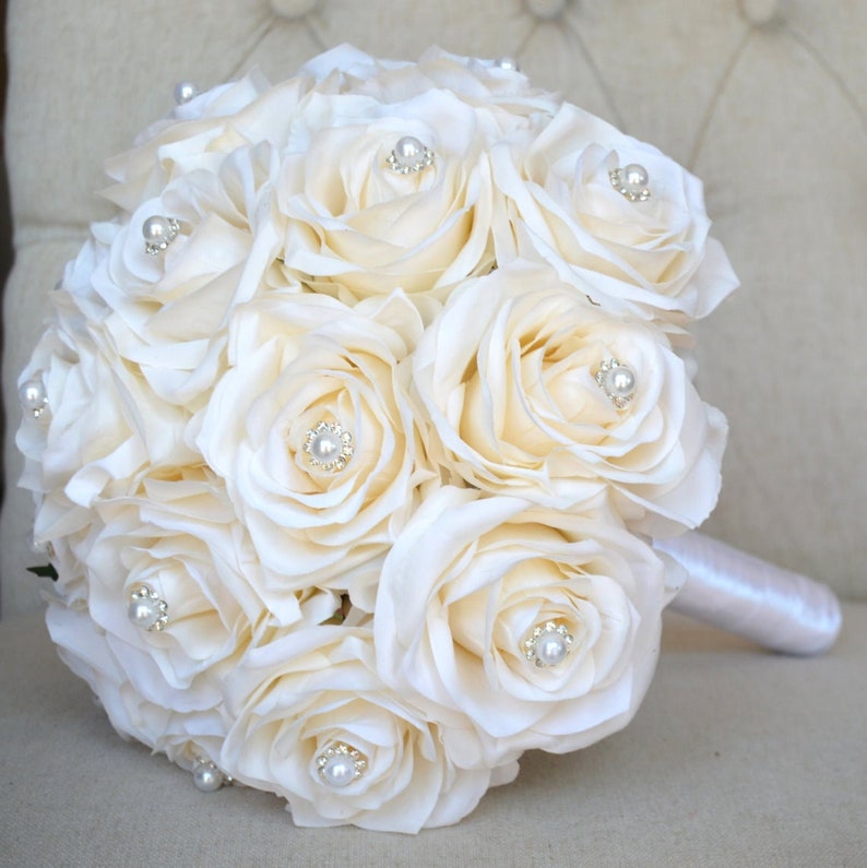 CHAMPAGNE Bridal Bouquet. Champagne Wedding. Brooch Bouquet. - Etsy