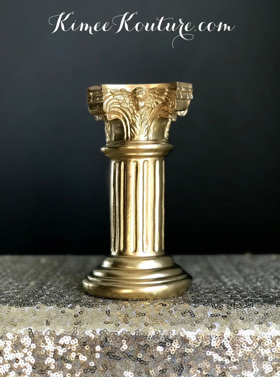 Gold Greek Column Candle Holder: Roman Wedding Centerpiece - Etsy