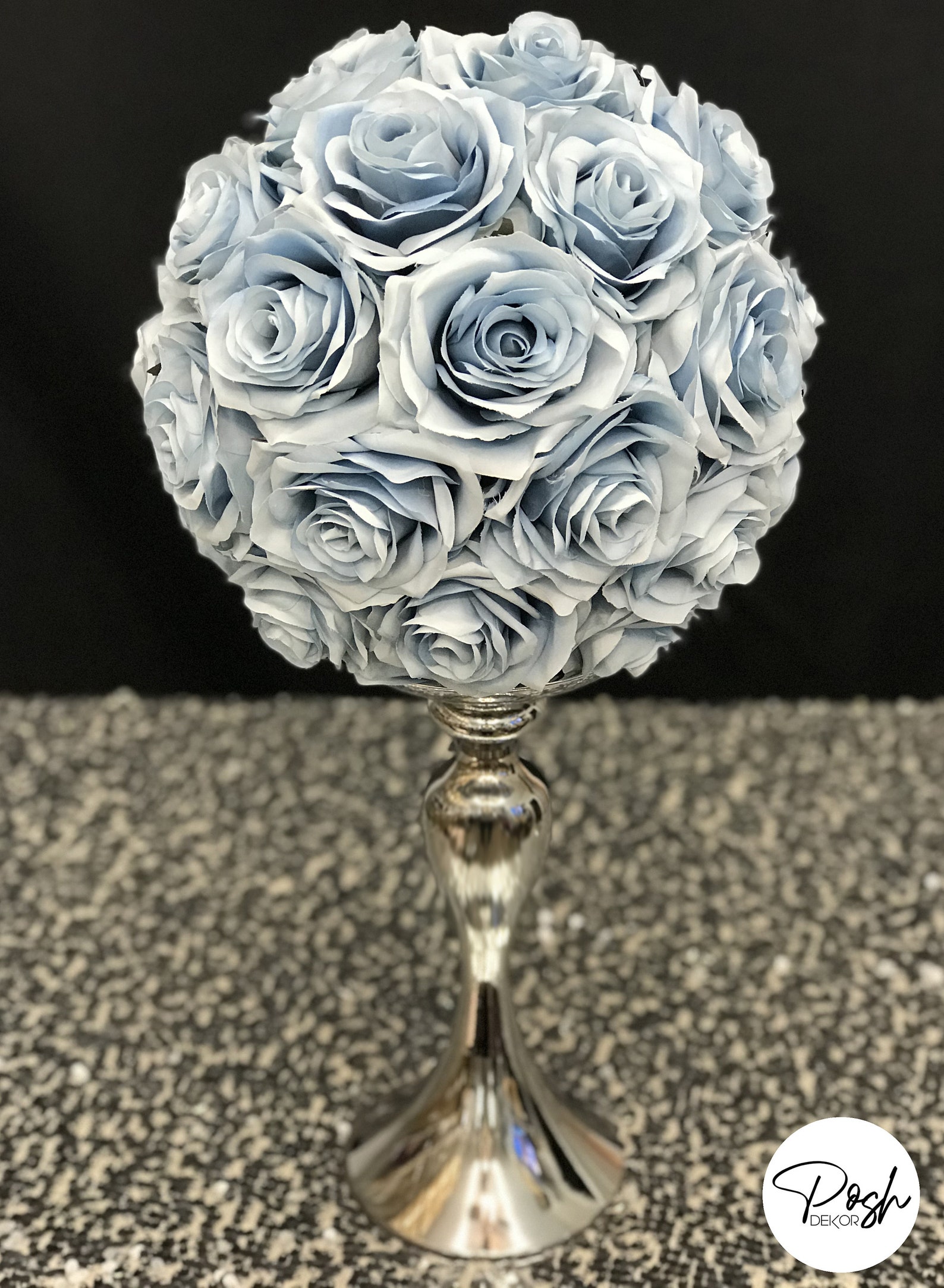 DUSTY BLUE Rose Ball. Dusty Blue Centerpiece. Dusty Blue - Etsy