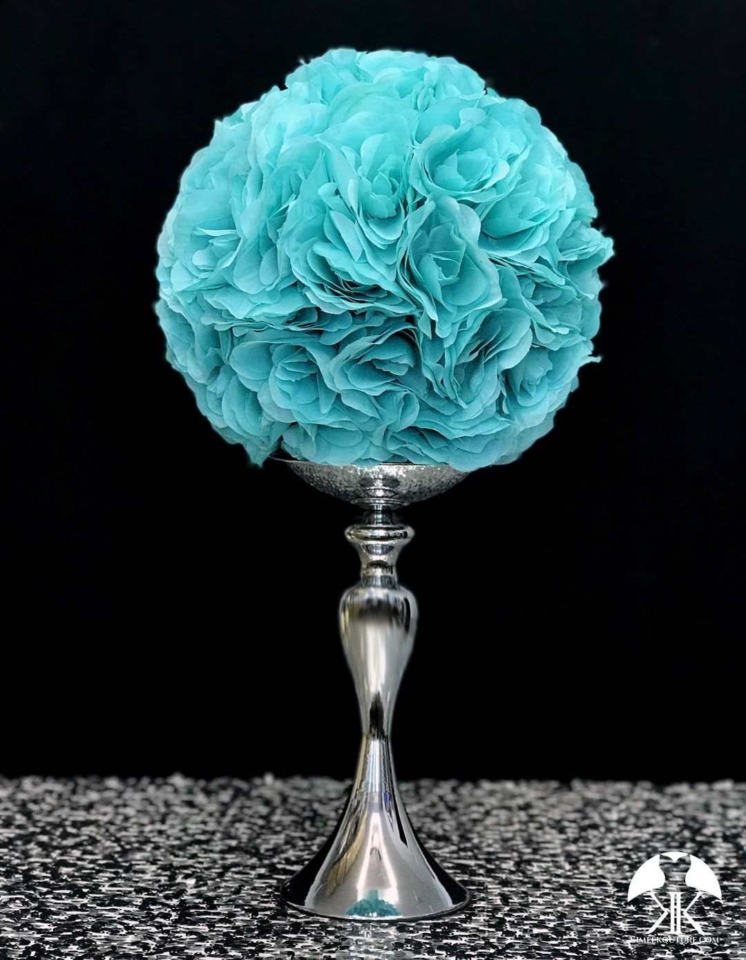 TURQUOISE Flower Ball. Turquoise Wedding Centerpiece. Turquoise ...