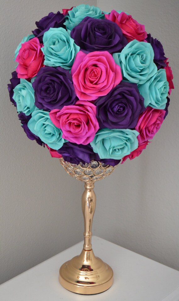 Turquoise And Pink And Purple Wedding