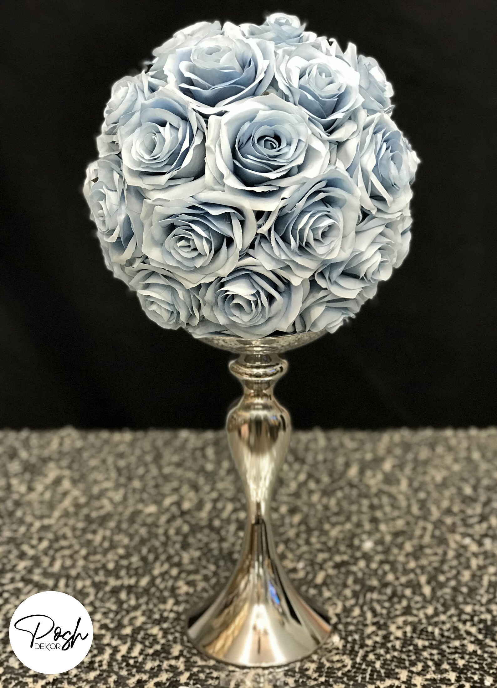 DUSTY BLUE Rose Ball. Dusty Blue Centerpiece. Dusty Blue - Etsy