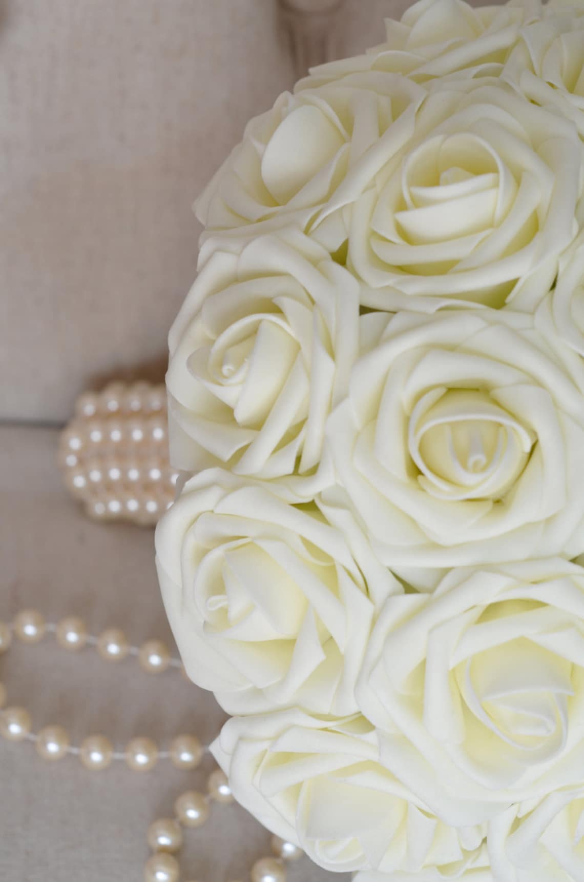 PEARL BRIDAL BOUQUET. Pearl wrapped bridal bouquet draping | Etsy