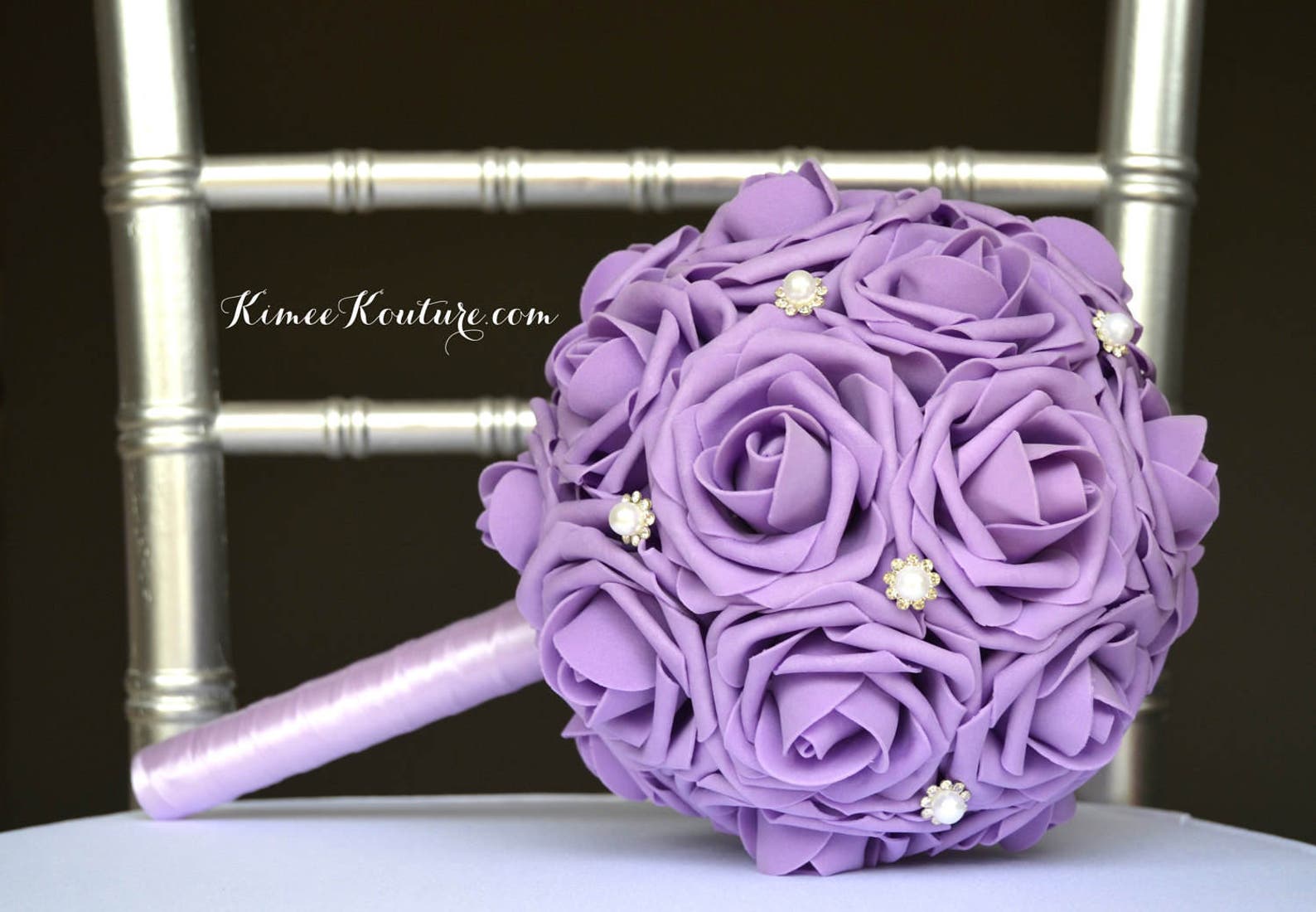 LAVENDER POMANDER BRIDESMAID Bouquet With Bling Pearl - Etsy