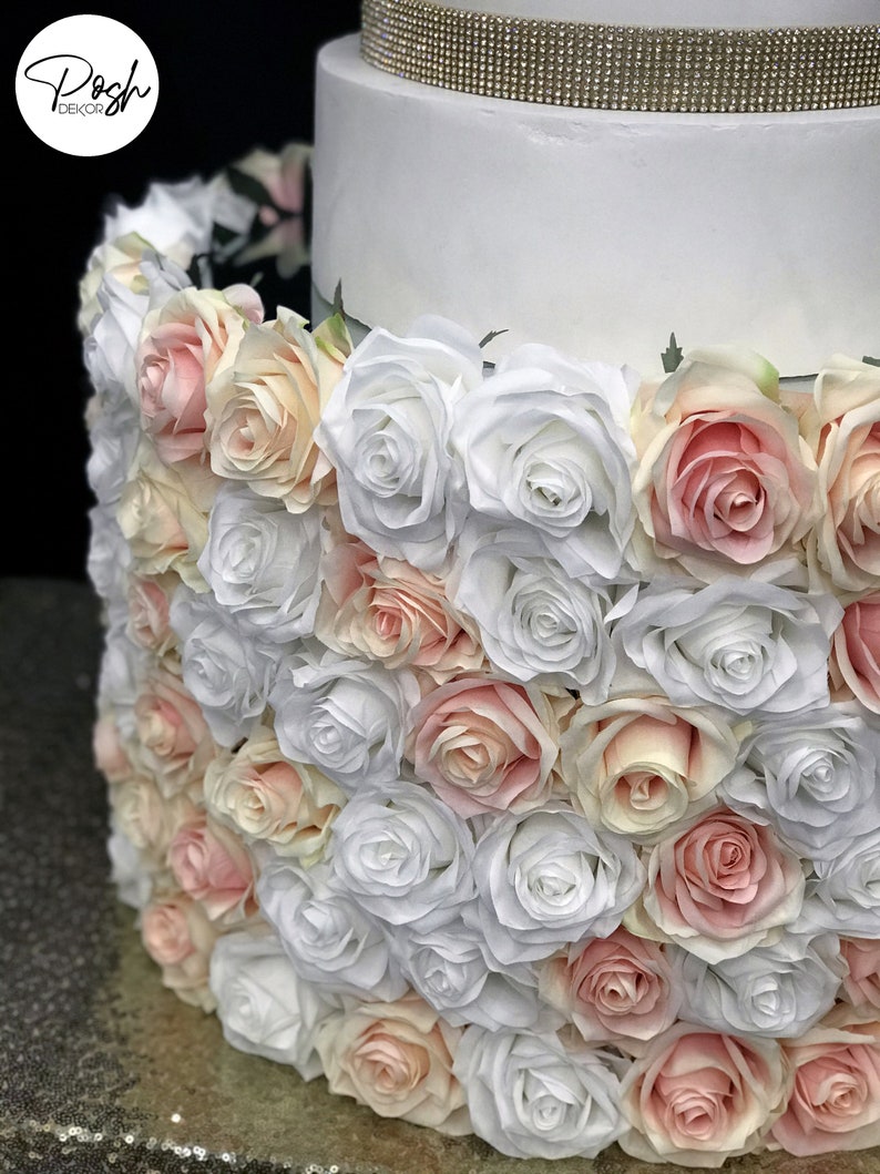 FLORAL CAKE STAND. Rose Cake Stand. Rustic Cake Stand. Pink - Etsy