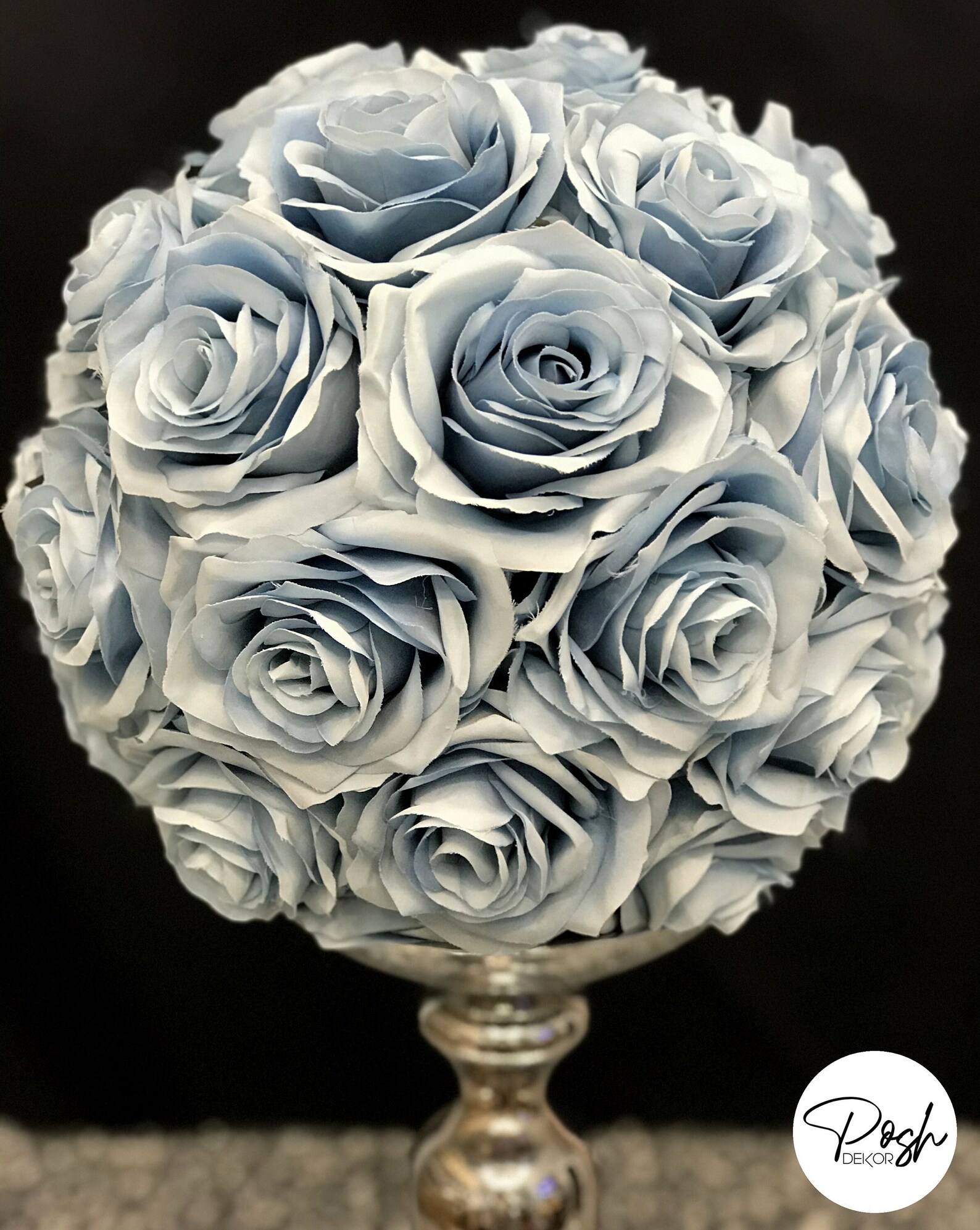 DUSTY BLUE Rose Ball. Dusty Blue Centerpiece. Dusty Blue - Etsy