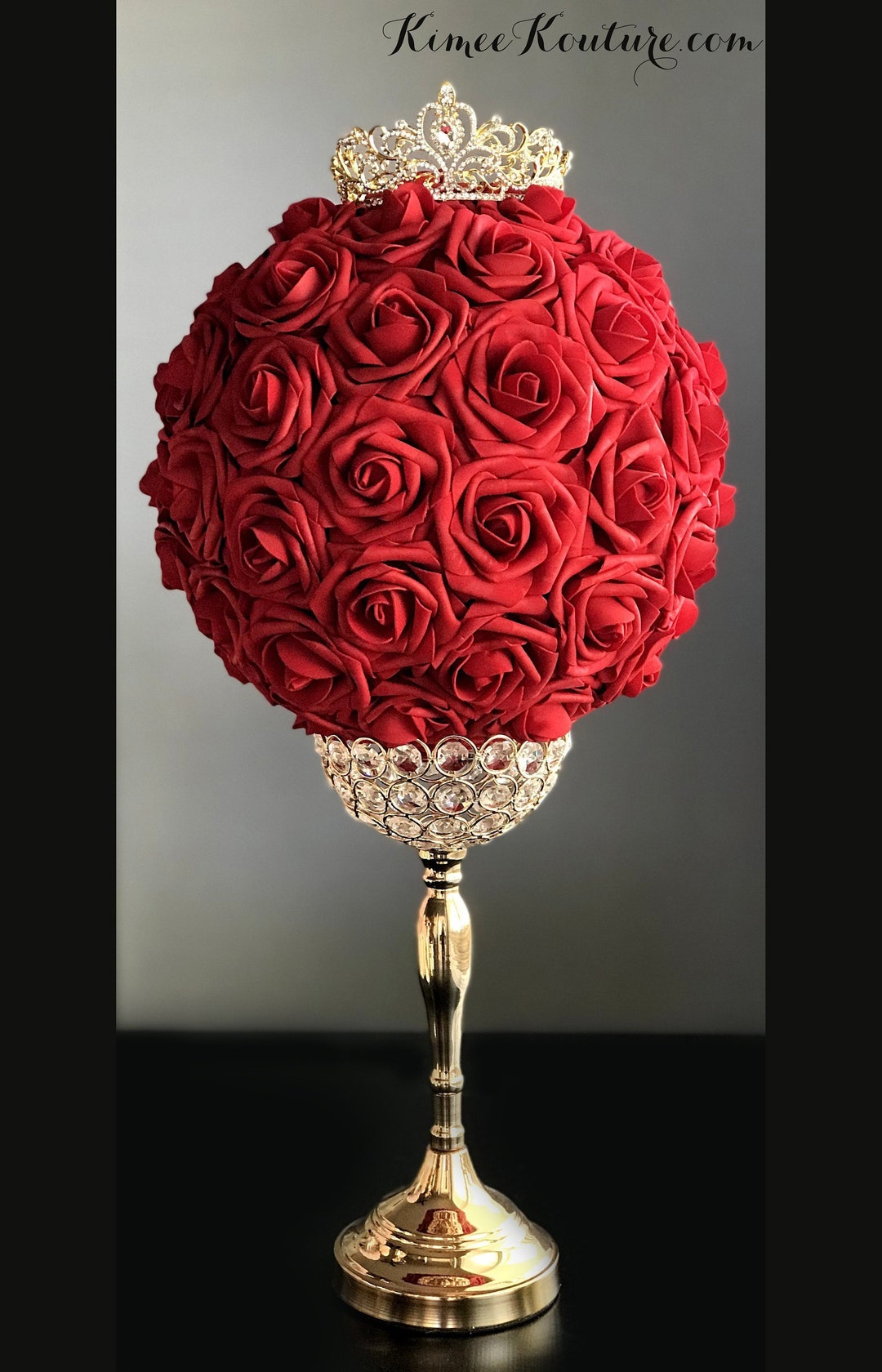 GOLD CROWN Centerpiece. Princess Wedding Centerpiece. TIARA Birthday ...