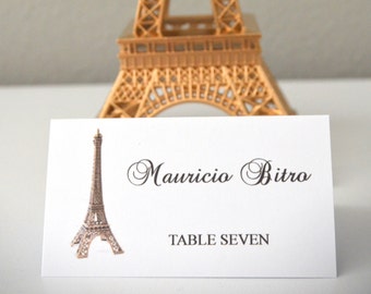 Paris Place Card - Etsy