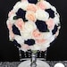 PINK BLUSH Ivory and NAVY Blue Wedding Centerpiece With - Etsy