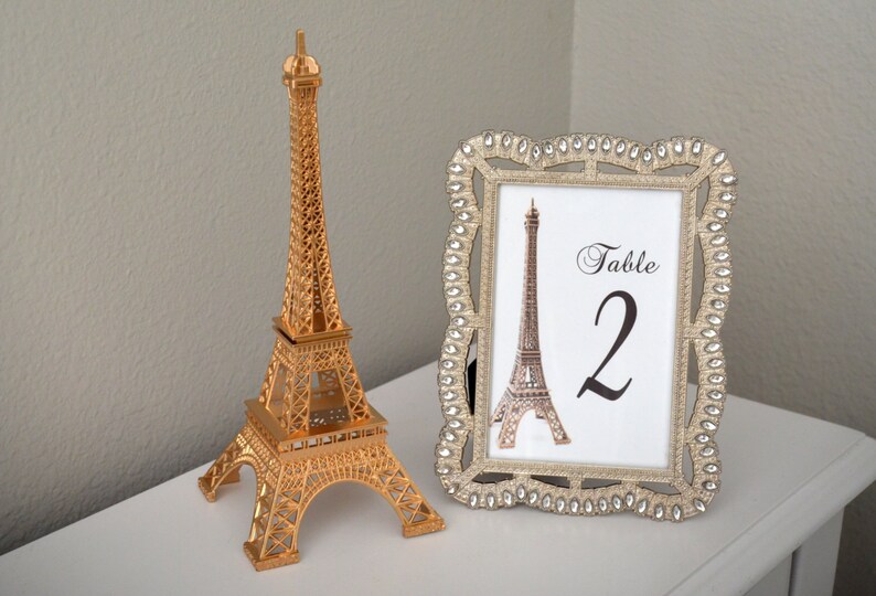 SET OF 5 Eiffel Tower Table Numbers. Parisians Theme Decor. | Etsy