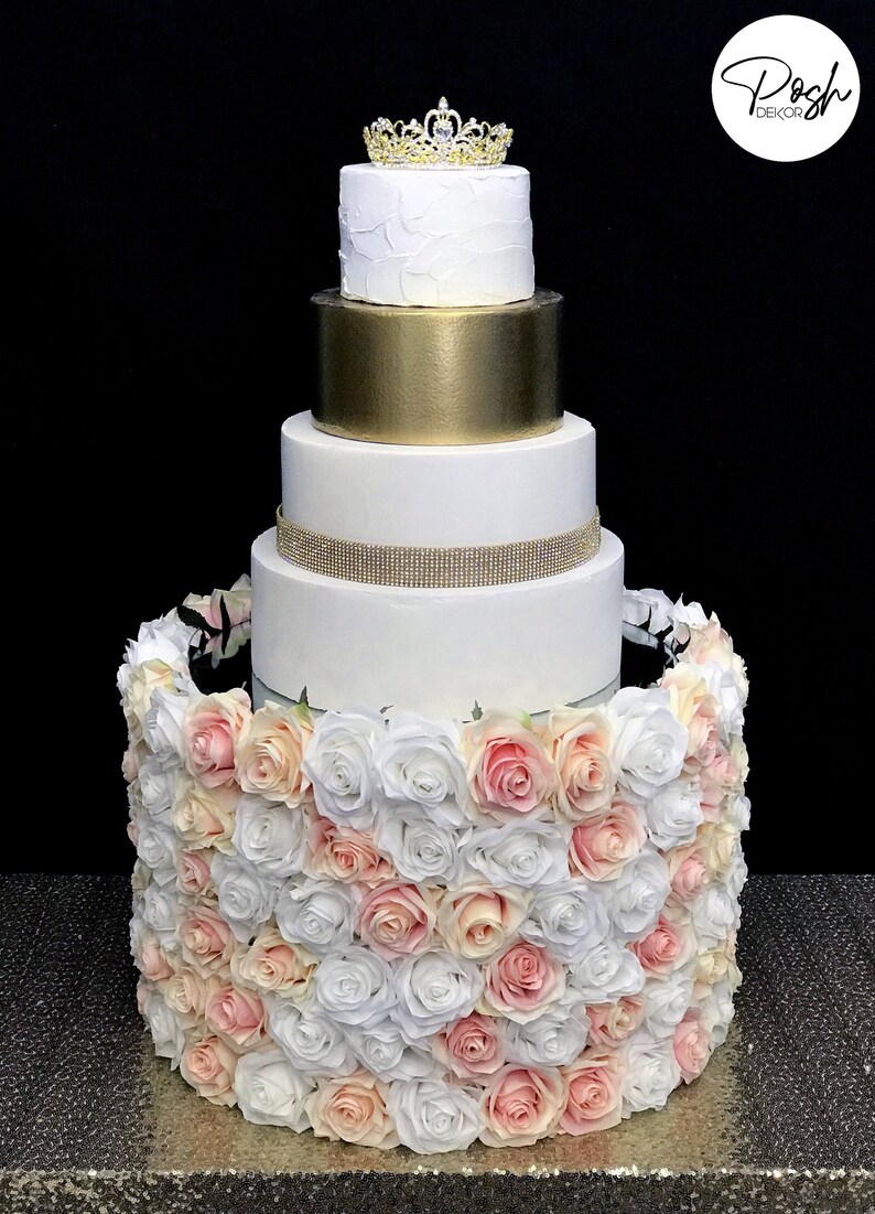 FLORAL CAKE STAND. Rose Cake Stand. Rustic Cake Stand. Pink - Etsy
