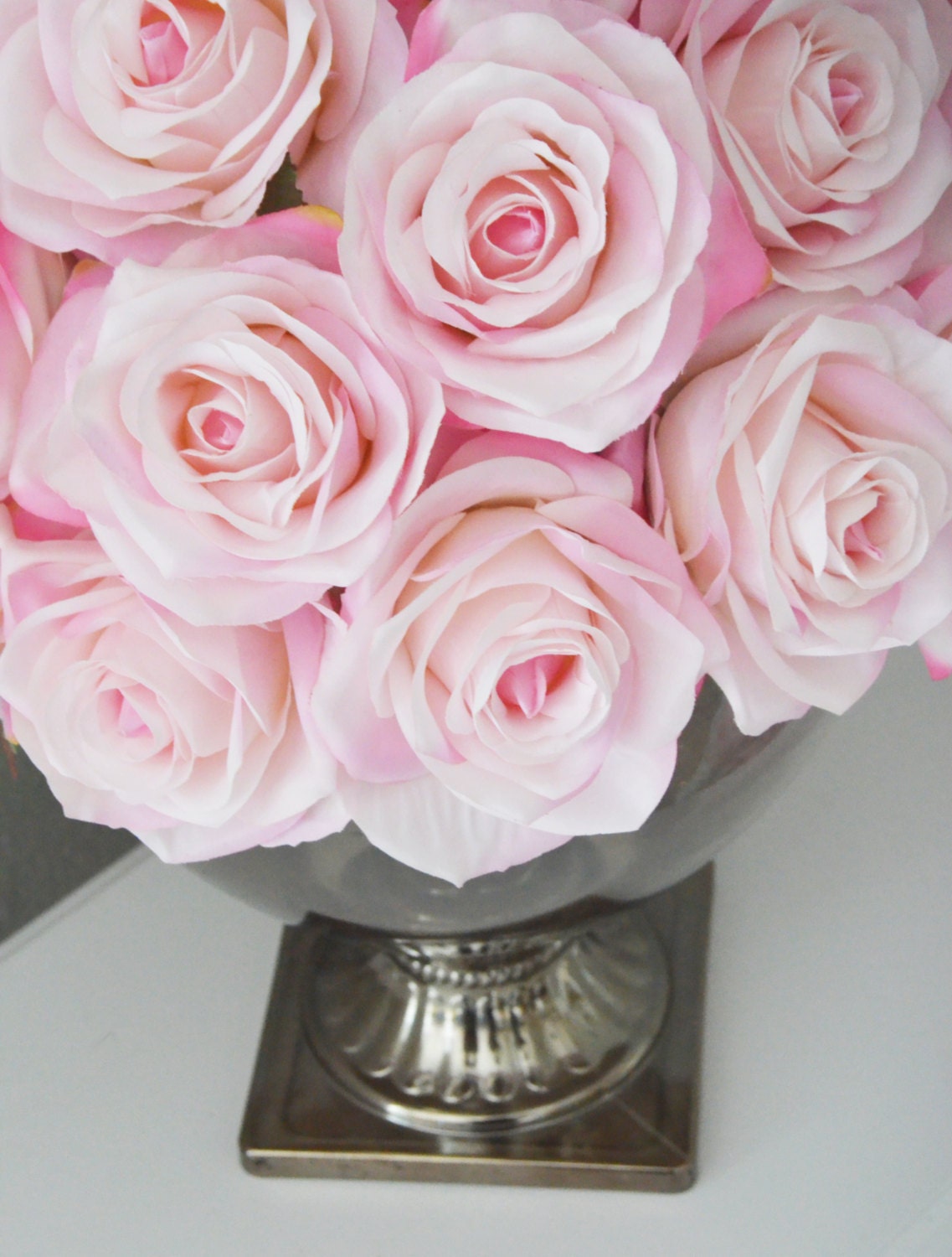 PINK Rose Arrangement. Half Flower Ball Pomander. Real Touch - Etsy