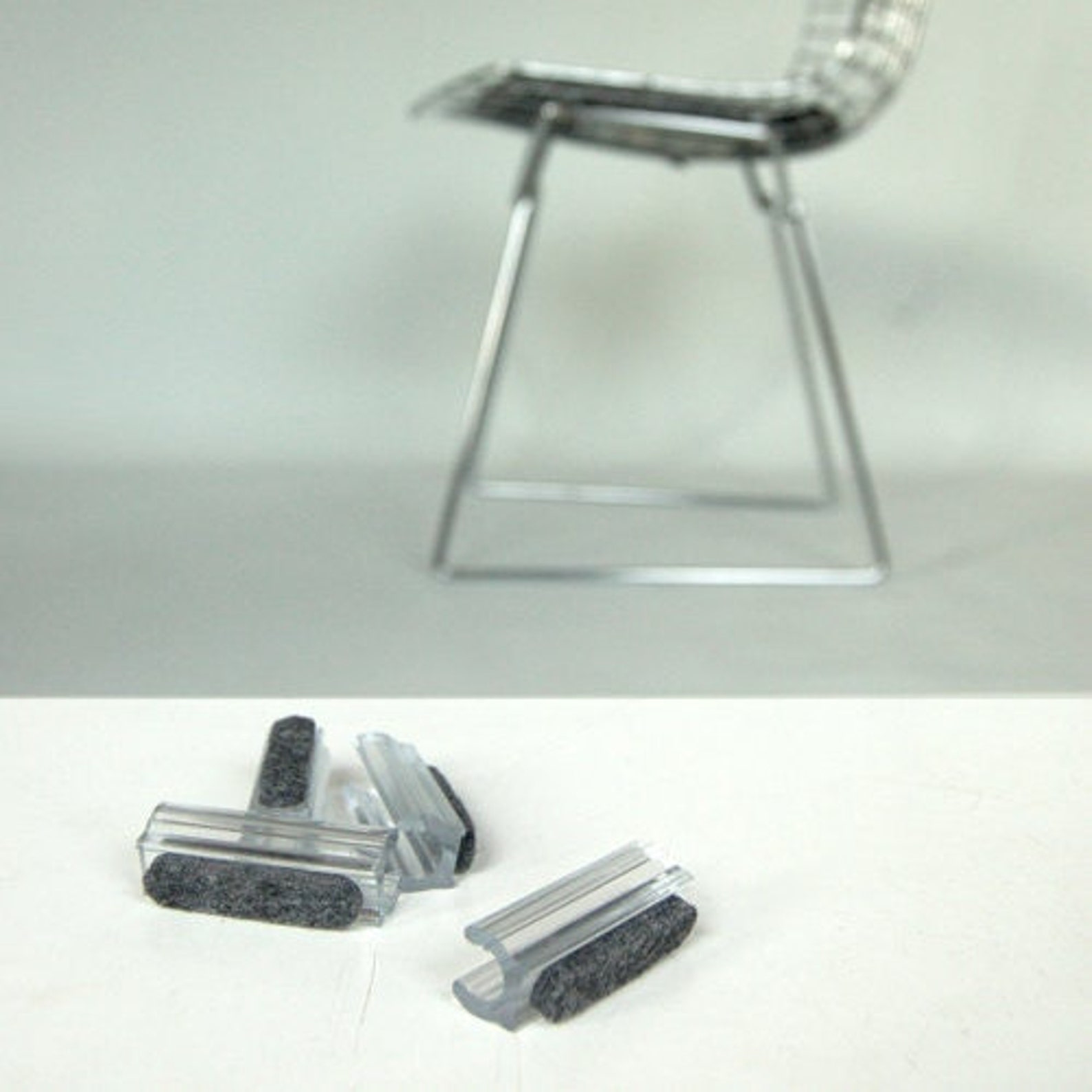 FELTED SLED GLIDES Set of 4, Bertoia Knoll Wire Chair, Wire Side Chairs ...