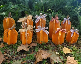Handcrafted Rustic Wooden Pumpkins - Etsy