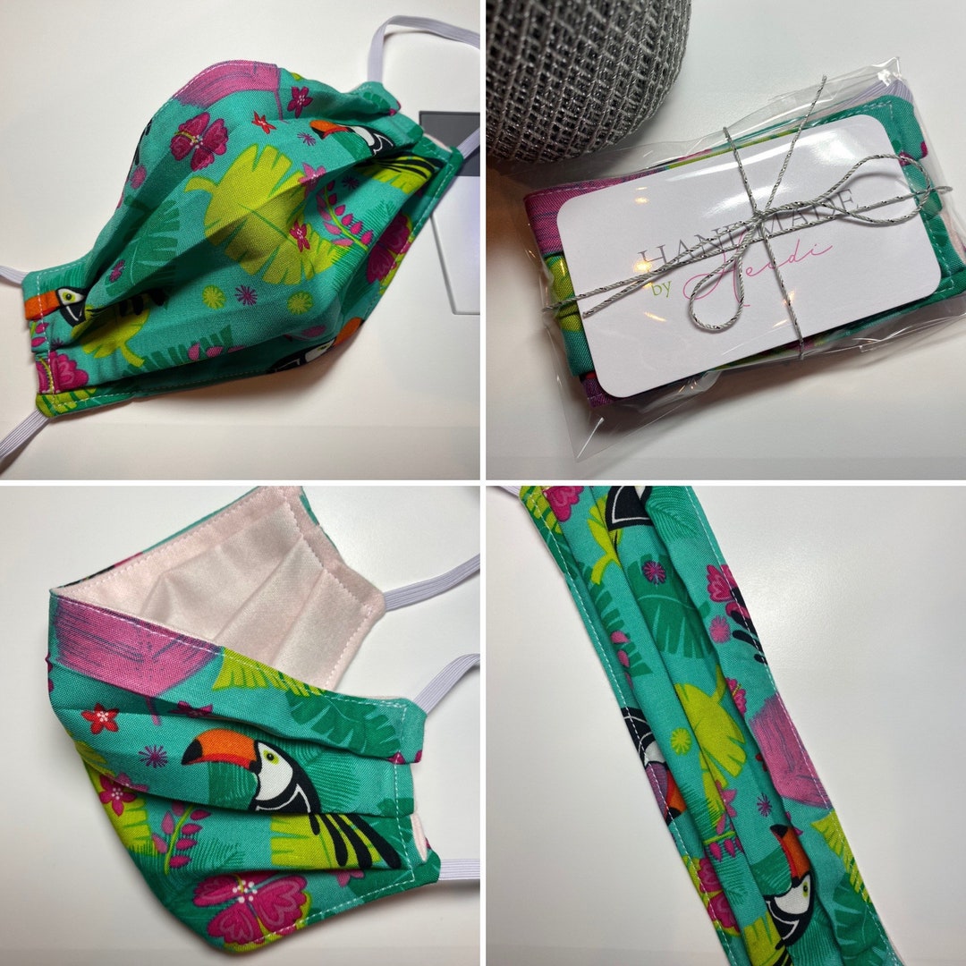 Tropical Paradise With Toucan - Custom Fashion-forward Face Masks - Etsy