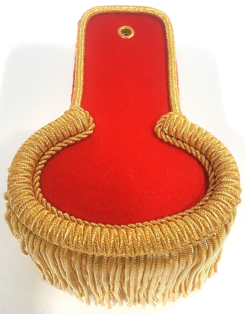 Red Blazer Gold Shoulder Bullion Fringe Epaulette - Etsy