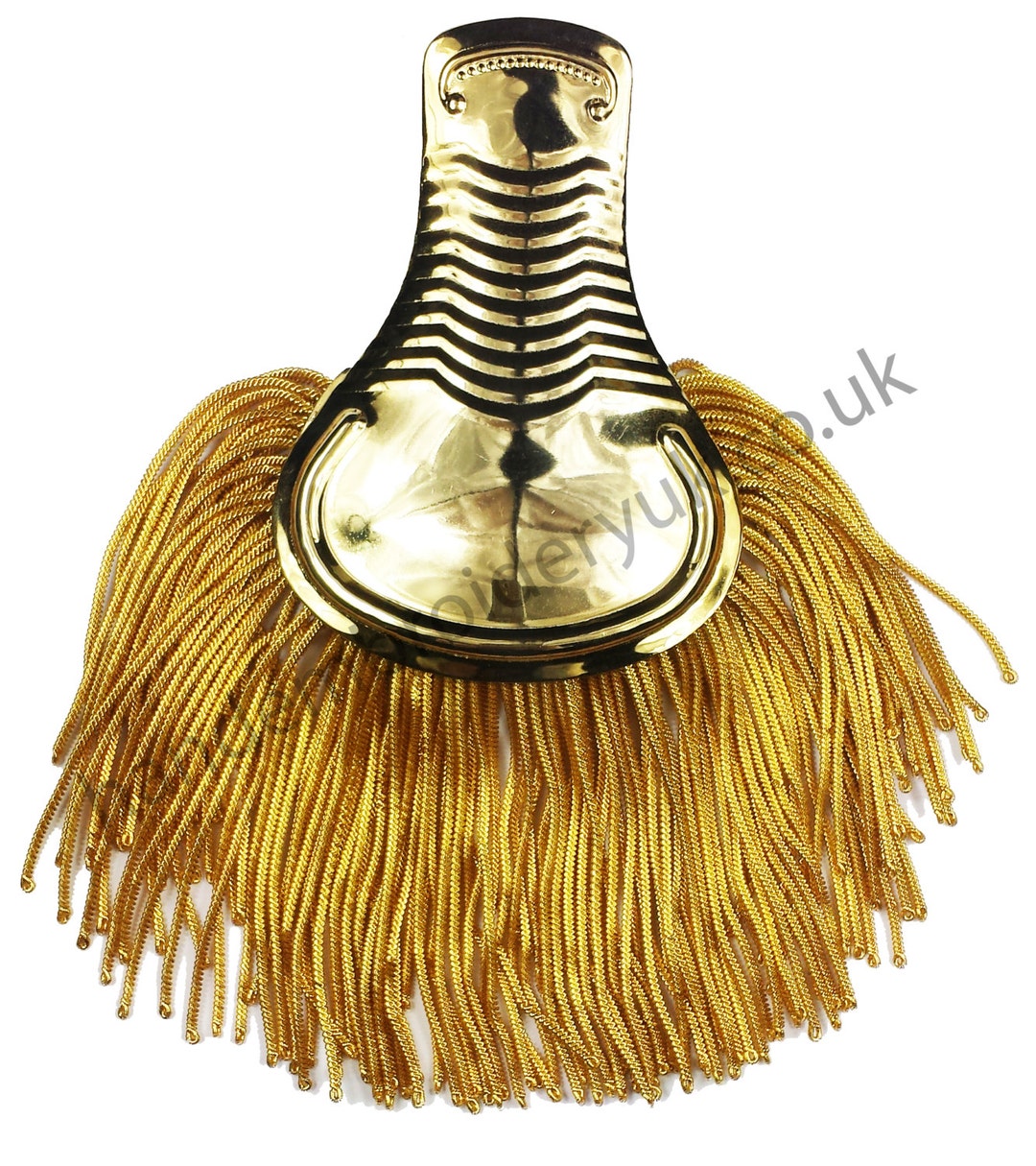 Gold Bras Shoulder Bullion Fringe Epaulette - Etsy