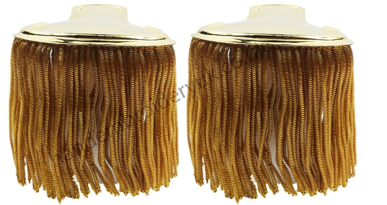 Gold Bras Shoulder Bullion Fringe Epaulette - Etsy