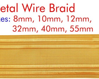 Artillery Gold Zink Wire Braid Lace 50mm for Army, Military, Uniform ...