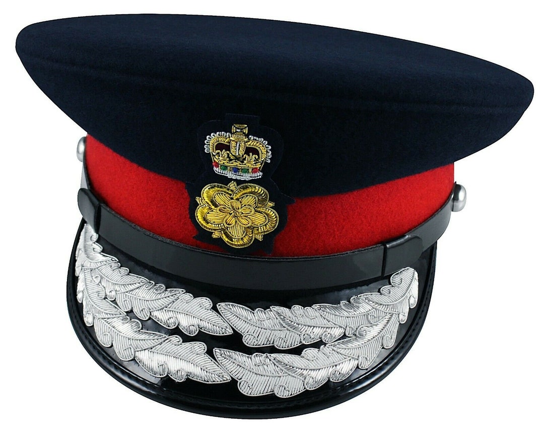 British Deputy Assistant Commissioner Double Silver Oak Leaf Peaked Cap ...