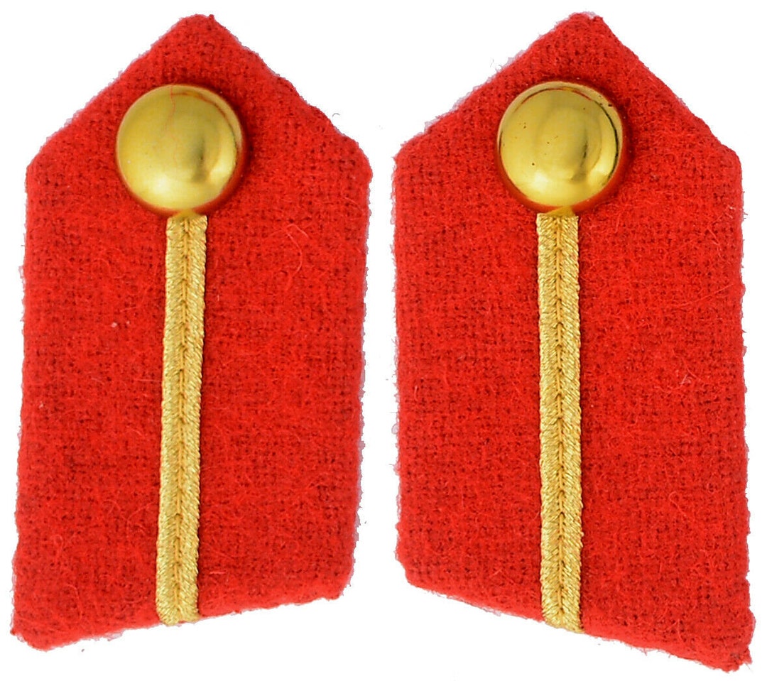 Gorget Collar Red Gold Russian Braid Dress Military Officer Collar Pair ...