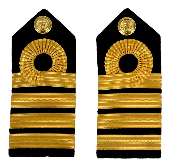 Royal Navy Capt Captain Rank Insignia Shoulder Strap Board | Etsy UK