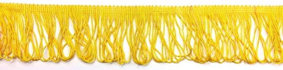 Yellow Silk Fringe Braid Sewing Crafts Furnishing Fashion Trim | Etsy