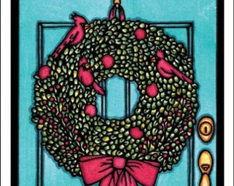 Blank Greeting Card: Fox & Friend by Sarah Angst Art | Etsy