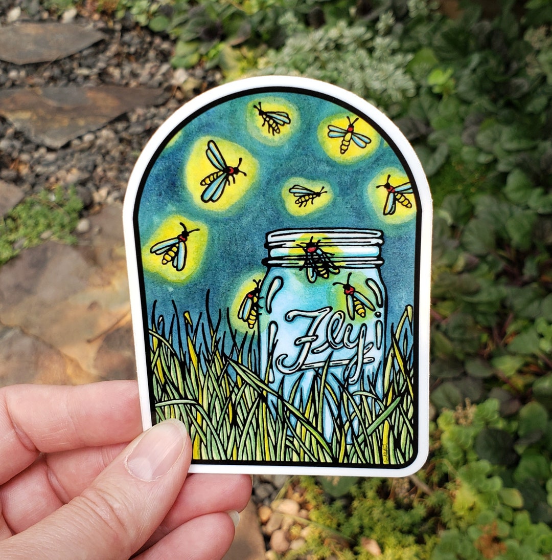 Sarah Angst Art Stickers: Fireflies Lightning Bugs Summer Nights - Etsy