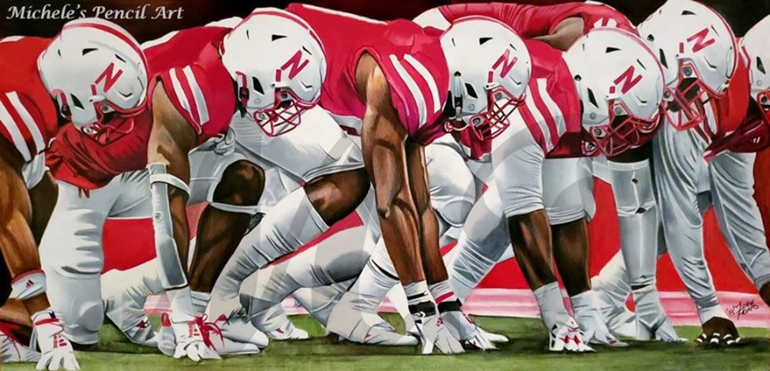 Original Drawing of the Nebraska Huskers - Etsy