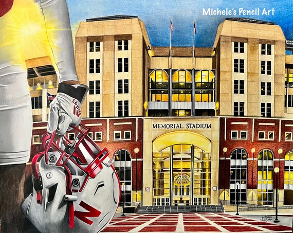 Print Memorial Stadium Colored Pencil Drawing - Etsy