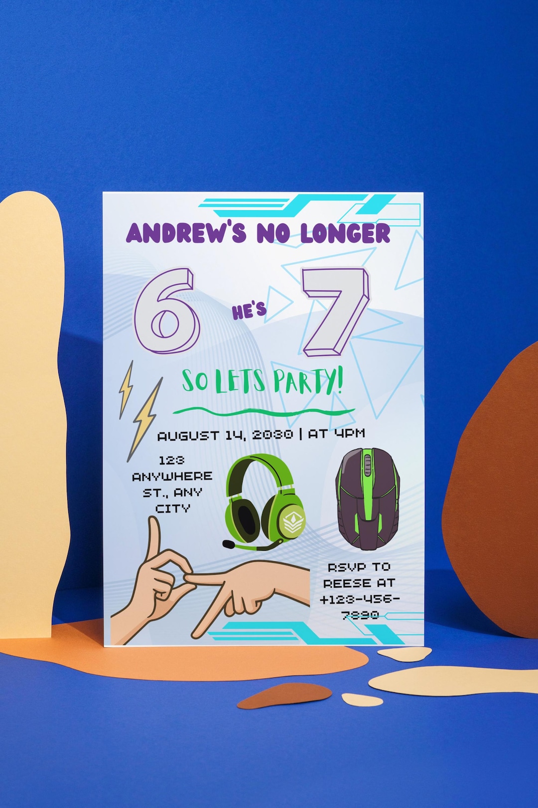 6,7 Trend Kids Birthday Invitation | Editable Meme Theme Party Invite ...
