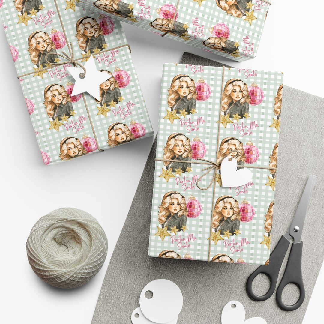Vintage Dolly Parton Christmas Wrapping Paper, Festive Gift Wrap - Etsy