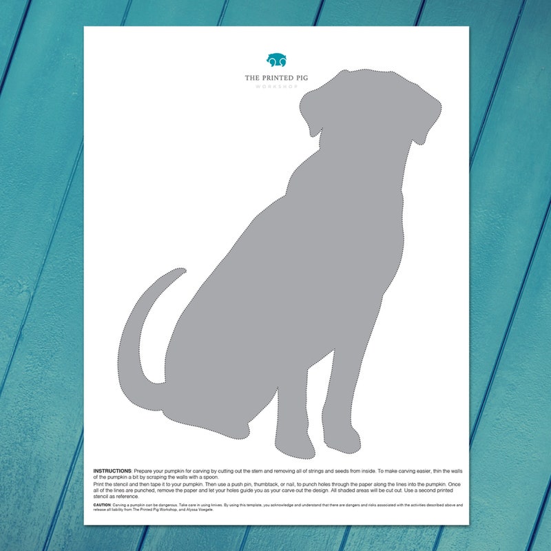 Labrador Pumpkin Carving Stencil - Etsy